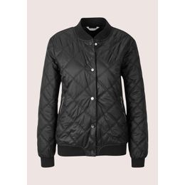Madeleine Mode Kurzjacke MADELEINE "Blouson Steppjacke mit Rundhals", Damen, Gr. 44, schwarz, Obermaterial: 100% Polyester PES., Modern, gerade, Jacken Kurzjacke, Diamantf&ouml;rmige Steppung