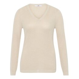 Anna Aura - V-Pullover, beige, Gr. 56 / 3XL