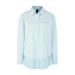 Marc Cain - Long-Bluse mit Hemdkragen, weiss, Gr. 34 / XS - Baumwolle
