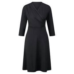St. Emile - Jersey-Kleid mit 3/4-Arm, schwarz, Gr. 48 / XL