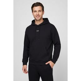 Kapuzensweatshirt BOSS Green "Sly Zone", Herren, Gr. XL, schwarz002, Sweatware, Obermaterial: 62% Baumwolle, 33% Polyester, 5% Elasthan, unifarben, regular fit normal, Rundhals, B&uuml;ndchen, Sweatshirts, Kapuze mit Kordelzug, Regular Fit, K&auml;ngurutasche