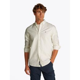 Langarmhemd Tommy Jeans "TJM REGULAR OXFORD", Herren, Gr. 3XL, N-Gr, beige (ecru), Web, Obermaterial: 100% Baumwolle, regular fit normal, Rundhals, eingesetzt 1-Knopf-Manschette mit Schlitz, Hemden, Mit Rundhalsausschnitt, Button-down-Kragen