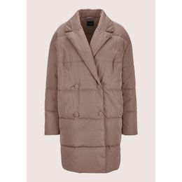 Madeleine Mode Kurzjacke MADELEINE "Parka Eleganter Wintermantel im Oversized-Look", Damen, Gr. 38, beige (taupe), Obermaterial: 50% Polyamid PA. 50% Polyester PES., Modern, normal, Jacken Kurzjacke, Daunenstepp