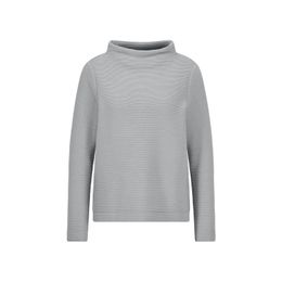 Rundhalspullover GOLDNER "Kurzgr&ouml;&szlig;e Langarm Ottoman-Design, Turtleneck", Damen, Gr. 23, grau, Obermaterial: 47% Polyester PES. 47% Viskose CV. 6% Elasthan EL., Pullover Rundhalspullover, Turtleneck