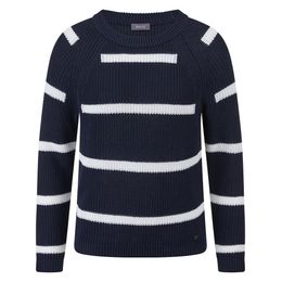 Basler - Rundhals-Pullover, blau, Gr. 50 / XL - Baumwolle