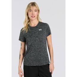 Trainingsshirt Under Armour "TECH SSC- TWIST", Damen, Gr. XXL, schwarz, Obermaterial: 100% Polyester, normal, Rundhals, Shirts, Kurzarm-Design, normale Schnittform, Rundhalsausschnitt