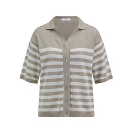Peter Hahn - Polo-Strickjacke, beige, Gr. 40 / M - Baumwolle