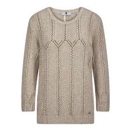 Rundhals-Pullover &shy;3/4-Arm Emilia Lay weiss, 42