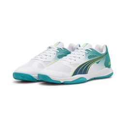 Puma Sportschuh 'Attacourt' Damen Gr&ouml;&szlig;e 47 navy / limette / petrol / wei&szlig;
