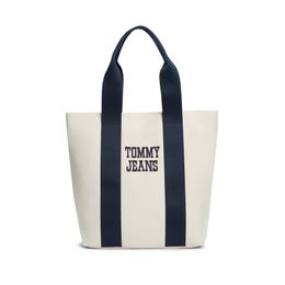 Tommy Jeans Shopper 'Varsity' Damen Gr&ouml;&szlig;e One Size ecru / navy