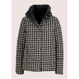 Madeleine Mode Kurzjacke MADELEINE "Wendejacke Modische Jacke mit doppeltem Design", Damen, Gr. 34, schwarz (schwarz, cappuccino), Obermaterial: 100% Polyester PES., Modern, Jacken Kurzjacke, Wendejacke