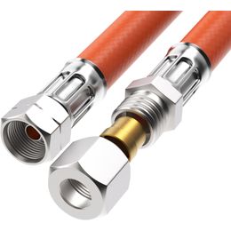 Campko Gasschlauch Mitteldruck 400 mm / 10 bar Anschl&uuml;sse 1/4-LH x M16x1,5 (10 mm) - Gas-Verl&auml;ngerungsschl&auml;uche