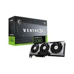 MSI GeForce RTX 5080 VENTUS 3X OC, Grafikkarte DLSS 4, 3x DisplayPort, 1x HDMI 2.1