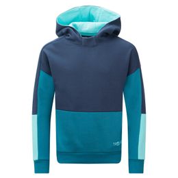 Kapuzensweatshirt Trollkids "KIDS RONDANE SWEATER", M&auml;dchen, Gr. 98, blau (blau, multi), Sweatware, Obermaterial: 100% Baumwolle, Rippb&uuml;ndchen, Sweatshirts Kapuzensweatshirt