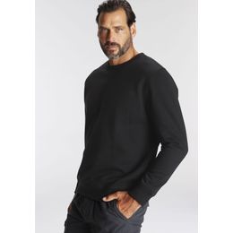 MAN'S WORLD Sweatshirt MAN'S WORLD, Herren, Gr. XL (56/58), schwarz, angeraute Sweatware, Obermaterial: 60% Baumwolle, 40% Polyester, unifarben, Basic, regular fit h&uuml;ftbedeckend, Rundhals, Rippb&uuml;ndchen, Sweatshirts Sweatshirt, Langarm, Basic-Stil, unifarben, Rundhalsausschnitt, Topseller