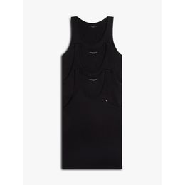 Tanktop "3P TANK TOP", Herren, Gr. XXL (56), schwarz, schwarz, schwarz, Jersey, Obermaterial: 100% Baumwolle, Tommy Hilfiger Underwear, Basic, k&ouml;rpernah h&uuml;ftlang, Rundhals, Tops Tanktop, mit Logo-Stickerei