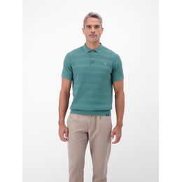 Poloshirt Lerros "Unifarbenes Poloshirt, 100 % Baumwolle", Herren, Gr. M, soft teal, 100% Baumwolle, ohne Ausschnitt, Shirts Poloshirt