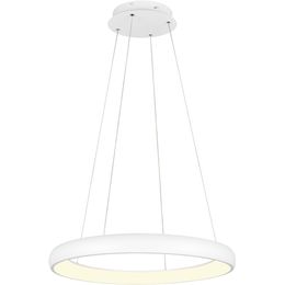 Trio LEUCHTEN LED Pendelleuchte "CARDONA, LED Ring H&auml;ngeleuchte, 6900 Lumen 59W, Lichtfarbe einstellbar", wei&szlig; (wei&szlig; matt), 1, &Oslash; 75cm H: 150cm, 1 Stk., Leuchten, 2300/3000/4000K warmwei&szlig; bis kaltwei&szlig;, 3 Stufen dimmbar H&ouml;he 150cm &Oslash;75, LED Pendelleuchte
