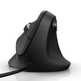 Hama ergonomische Maus "Ergonomische vertikale Maus f&uuml;r PC Laptop, mit Kabel, 1,8 m, Schwarz", schwarz, B:8,6cm H:7,1cm T:11,5cm, Computer-M&auml;use, Vorbeugung Tennisarm/Mausarm, ergonomische Maus