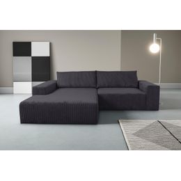 Ecksofa WERK2 "Rio, elegant & bequem, Breite 262 cm, L-Form", anthrazit, B:262cm H:83cm T:188cm, 90% Polyester, 10% Nylon, Sofas, Ecksofa, Puristisches Design mit maximalem Komfort