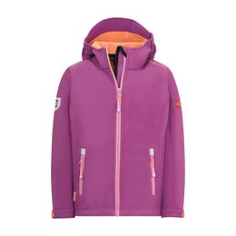 Softshelljacke Trollkids "GIRLS TROLLFJORD JACKET", M&auml;dchen, Gr. 128, mallow pink, papaya, Softshell, Obermaterial: 94% Polyester, 6% Elasthan, normal, Jacken Softshelljacke, f&uuml;r Kinder und Jugendliche, sportlicher Stil, winddicht