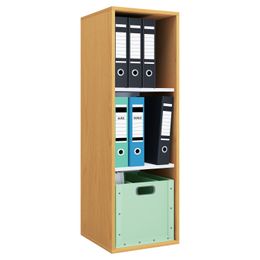 B&uuml;cherregal Vcm "Holz B&uuml;ro Regal B&uuml;cher Ordner Aktenregal Lona l 3f", braun (buche), B:35cm T:37cm, Regale, B&uuml;cherregal