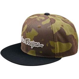 Troy Lee Designs Signature Camo Flat Bill Snapback, Kappe