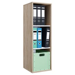 B&uuml;cherregal Vcm "Holz B&uuml;ro Regal B&uuml;cher Ordner Aktenregal Lona l 3f", braun (sonoma, eiche), B:35cm T:37cm, Regale, B&uuml;cherregal