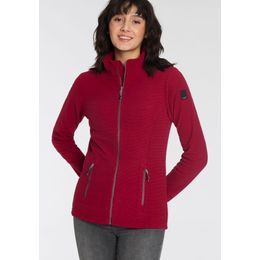 Fleecejacke Killtec, Damen, Gr. 36, rot, Obermaterial: 100% Polyester, Jacken Fleecejacke, aus strukturiertem Material