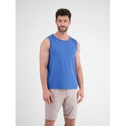 Muskelshirt Lerros "Sommerliches Tanktop f&uuml;r Herren", Herren, Gr. S, blau (cobalt blau), 100% Baumwolle, Rundhals, Shirts Muskelshirt