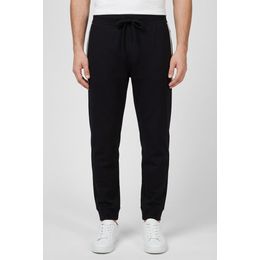Jogginghose BOSS "Authentic", Herren, Gr. S, N-Gr, schwarz 001, Sweatware, Obermaterial: 100% Baumwolle, unifarben, normal lang, Hosen Jogginghose, aus Baumwoll-Terry mit Streifen und Logo