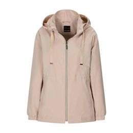 Jackenblazer GOLDNER "Kurzgr&ouml;&szlig;e Freizeitjacke mit Kapuze", Damen, Gr. 20, beige, Obermaterial: 100% Polyester PES., gerade, Blazer Jackenblazer, abtrennbare Kapuze