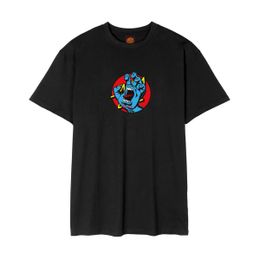 T-Shirt Santa Cruz "HAND DOT FRONT T-SHIRT", Herren, Gr. L, schwarz, Obermaterial: 100% Baumwolle, Shirts T-Shirt