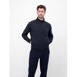 Sweatjacke Lerros "Sweatjacke aus flexiblem Baumwollmischgewebe", Herren, Gr. 3XL, classic navy, 83% Baumwolle, 16% Polyester, 1% Elasthan, Sweatjacken Sweatjacke
