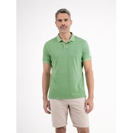Poloshirt Lerros "Tonal-gestreiftes Poloshirt f&uuml;r Herren", Herren, Gr. L, gr&uuml;n (sage gr&uuml;n), 100% Baumwolle, ohne Ausschnitt, Shirts Poloshirt