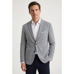 Anzugsakko Cinque "CIMICHELE", Herren, Gr. 94, hellblau, Web, Obermaterial: 66% Polyester, 20% Viskose, 8% Elasthan, 6% Polyacryl, unifarben, regular fit normal, abgesteppte Kante, Sakkos Anzugsakko, Regular Fit, 2-Knopf-Form