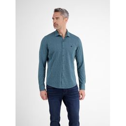 Langarmhemd Lerros "Jersey Herrenhemd", Herren, Gr. 3XL, Normal- und Kurzgr&ouml;&szlig;en, fjord blau, 100% Baumwolle, Hemden Langarmhemd
