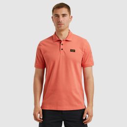 PME-Legend Poloshirt PME LEGEND, Herren, Gr. M, beige (porcelain), Web, Obermaterial: 95% Baumwolle, 5% Elasthan, unifarben, normal h&uuml;ftbedeckend, Rundhals, Shirts Poloshirt, mit Logostickerei