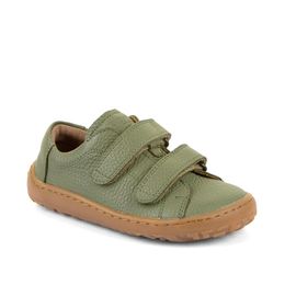 Barfu&szlig;schuh froddo "Barefoot Base", M&auml;dchen, Gr. 29, olive, Leder, unifarben, Schuhe Barfu&szlig;schuh, Klettschuh, Kindergartenschuh, Lauflernschuh mit Klettverschl&uuml;ssen