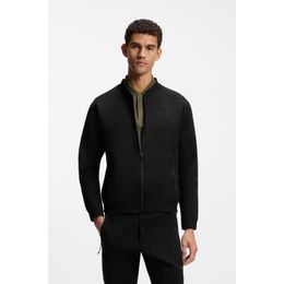 Sweatjacke BOSS Green "Porsche Spirit 70 Capsule Collection", Herren, Gr. 3XL, schwarz001, Sweatware, Obermaterial: 39% Baumwolle, 36% Modal, 17% Polyester, 8% Elasthan, unifarben, regular fit normal, elastischer Bund, Sweatjacken Sweatjacke, Premium Herrenmode Innovative Geruchskontroll-Technologie HEIQ MINT