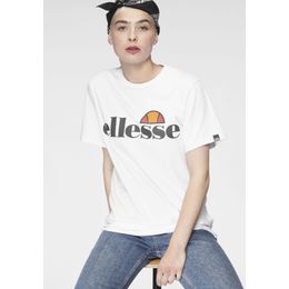 T-Shirt Ellesse "ALBANY T SHIRT", Damen, Gr. 40, wei&szlig;, Obermaterial: 100% Baumwolle, l&auml;ssig geschnitten Po-bedeckend, Rundhals, Shirts T-Shirt