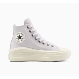Sneaker Converse "CHUCK TAYLOR ALL STAR MOVE", Damen, Gr. 36, bone cold, egret, schwarz, Leder, Schuhe Sneaker