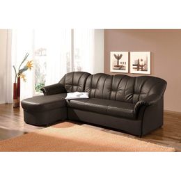 Ecksofa DOMO collection "Papenburg, zeitlose R&uuml;ckensteppung, elegante Formensprache, L-Form", braun (schoko), B:235cm H:84cm T:140cm, Kunstleder SOFTLUX;Luxus-Microfaser (100% Polyester);Struktur ( 90% Polyester, 10% Polyacryl);Microfaser PRIMABELLE (100% Polyester), Sofas, Ecksofa, in gro&szlig;er Farbvielfalt, wahlweise mit Bettfunktion
