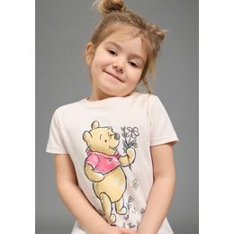 T-Shirt Kidsworld "WINNIE Puuh - Disney Shirt", M&auml;dchen, Gr. 140/146, rosa, Single Jersey, Obermaterial: 100% Baumwolle, bedruckt, Basic normal, Rundhals, abgesteppte Kante, Shirts T-Shirt, Kurzarm, Rundhalsausschnitt, mit modischem Druck, Basic Passform