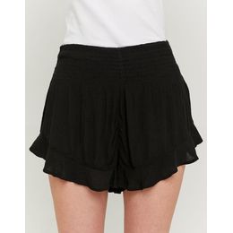 Shorts Tally Weijl "SSHVIMONI", Damen, Gr. 42, N-Gr, schwarz, Web, Obermaterial: 100% Viskose, unifarben, kurz, Hosen Shorts, Viskose, ausgestellt