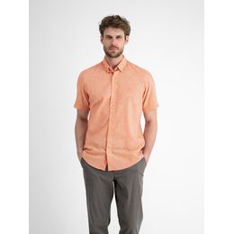 Kurzarmhemd Lerros "Kurzarmhemd mit verdecktem Button-down-Kragen", Herren, Gr. S, Normalgr&ouml;&szlig;en, pale papaya, 60% Polyester, 40% Baumwolle, Hemden Kurzarmhemd