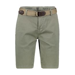 Bermudas Lerros "Chino-Bermuda mit G&uuml;rtel, in Gro&szlig;en Gr&ouml;&szlig;en", Herren, Gr. 4XL, tinted grau, 98% Baumwolle, 2% Elasthan, Hosen Bermudas