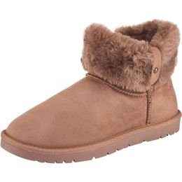 O`Neill Schlupfboots O'NEILL "JENNER WOMEN MID", Damen, Gr. 42, warm taupe, Synthetik, Schuhe Schlupfboots, gef&uuml;tterte Winterschuhe, Winterboots, Snowboots, Schlupfstiefel
