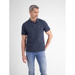 Poloshirt Lerros "Poloshirt in weicher Waffelpiqu&eacute;qualit&auml;t", Herren, Gr. S, blau (classic navy), 100% Baumwolle, Rundhals, Shirts Poloshirt