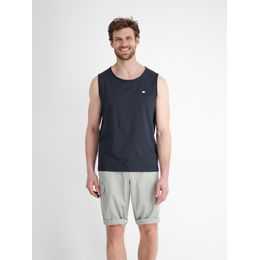 Muskelshirt Lerros "Sommerliches Tanktop f&uuml;r Herren", Herren, Gr. L, blau (classic navy), 100% Baumwolle, Rundhals, Shirts Muskelshirt